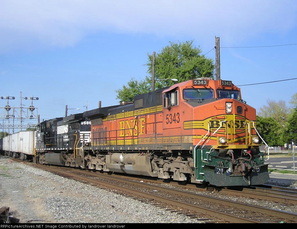 BNSF 5343 On NS 251 Eastbound